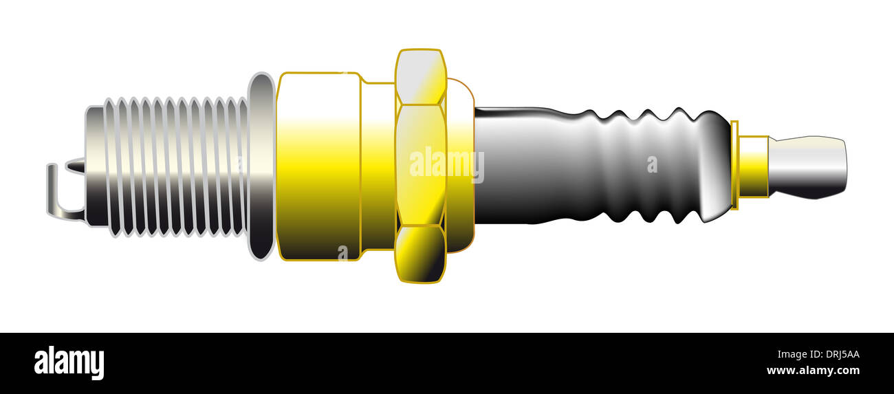 A typical automotive spark plug isolated Stock Photo - Alamy