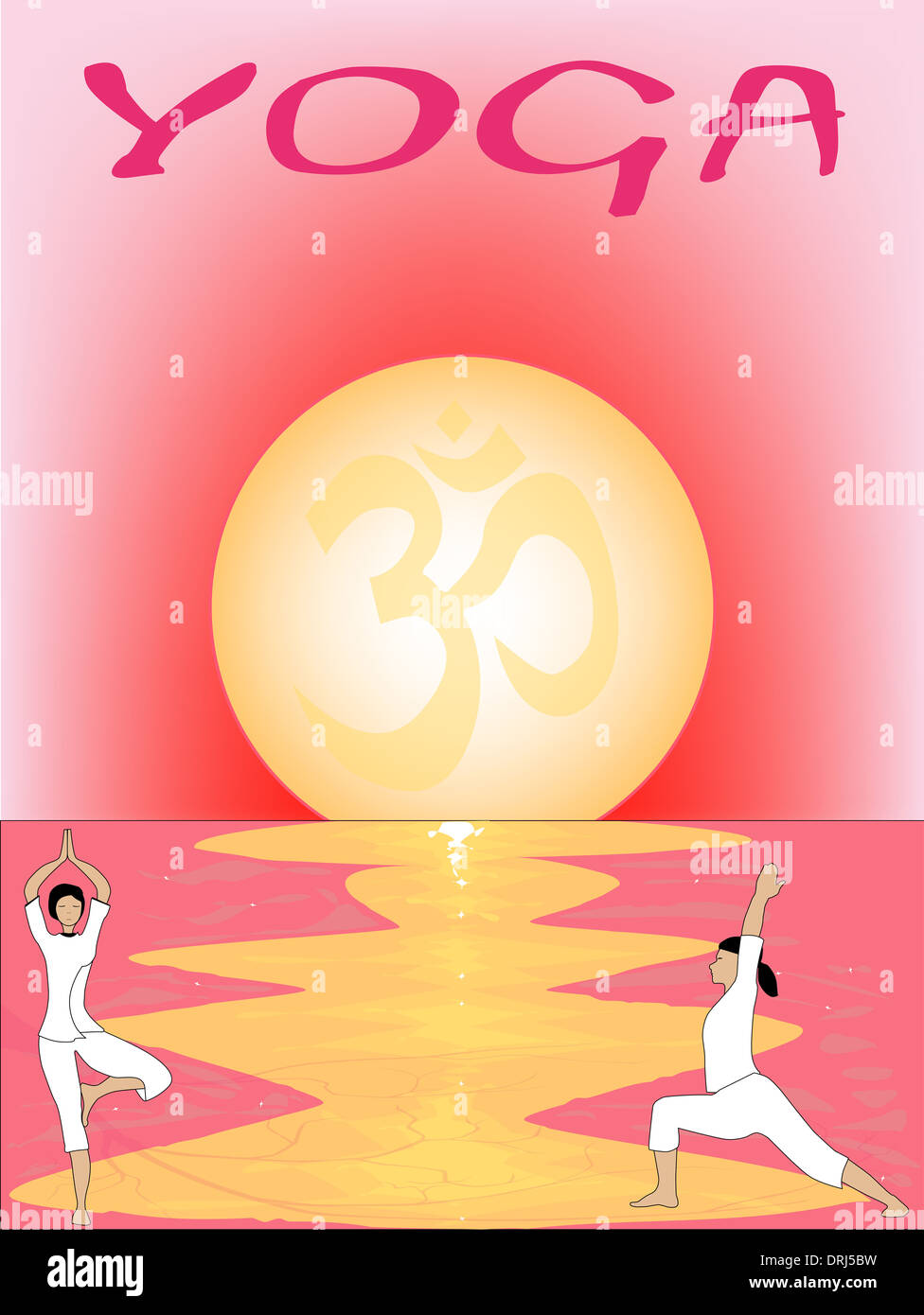 The background for a yoga poster featuring an oriental rising sun and ...