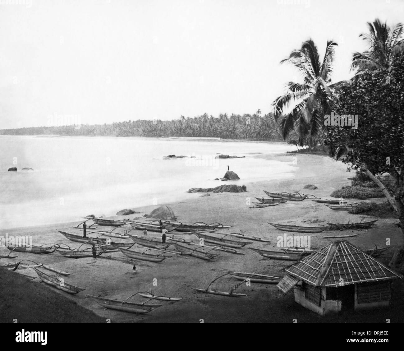 Sea beach asian Black and White Stock Photos & Images - Alamy