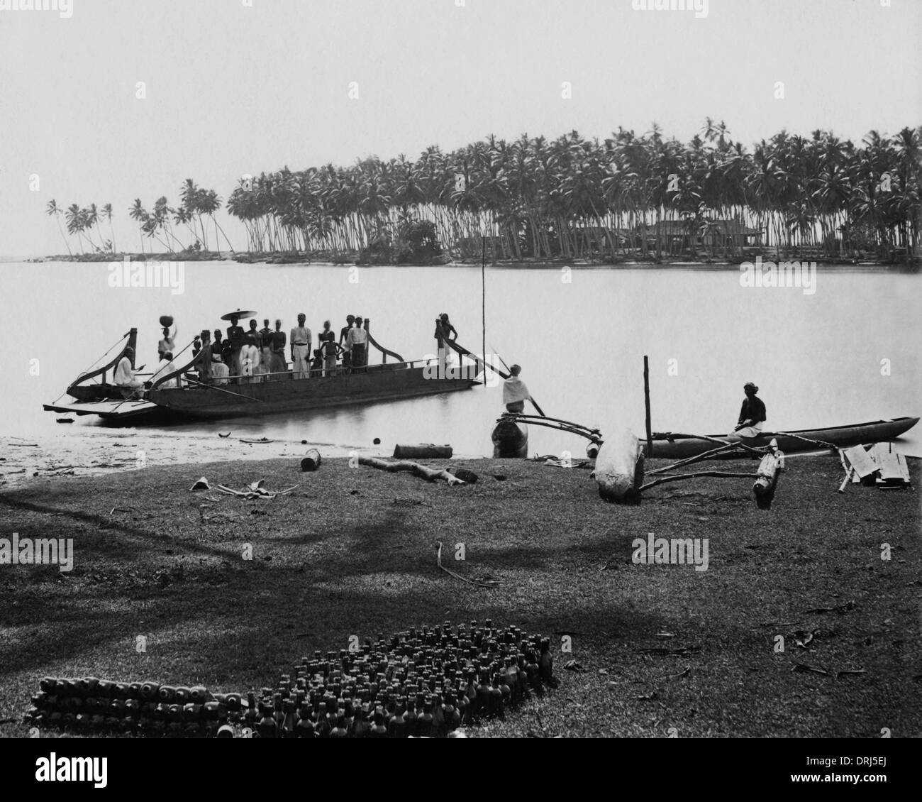 Ferry boat, Negombo, Ceylon (Sri Lanka Stock Photo - Alamy