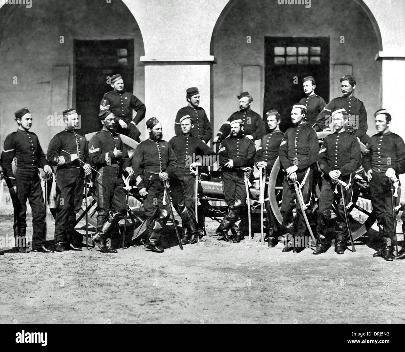 Royal Artillery group, India Stock Photo - Alamy