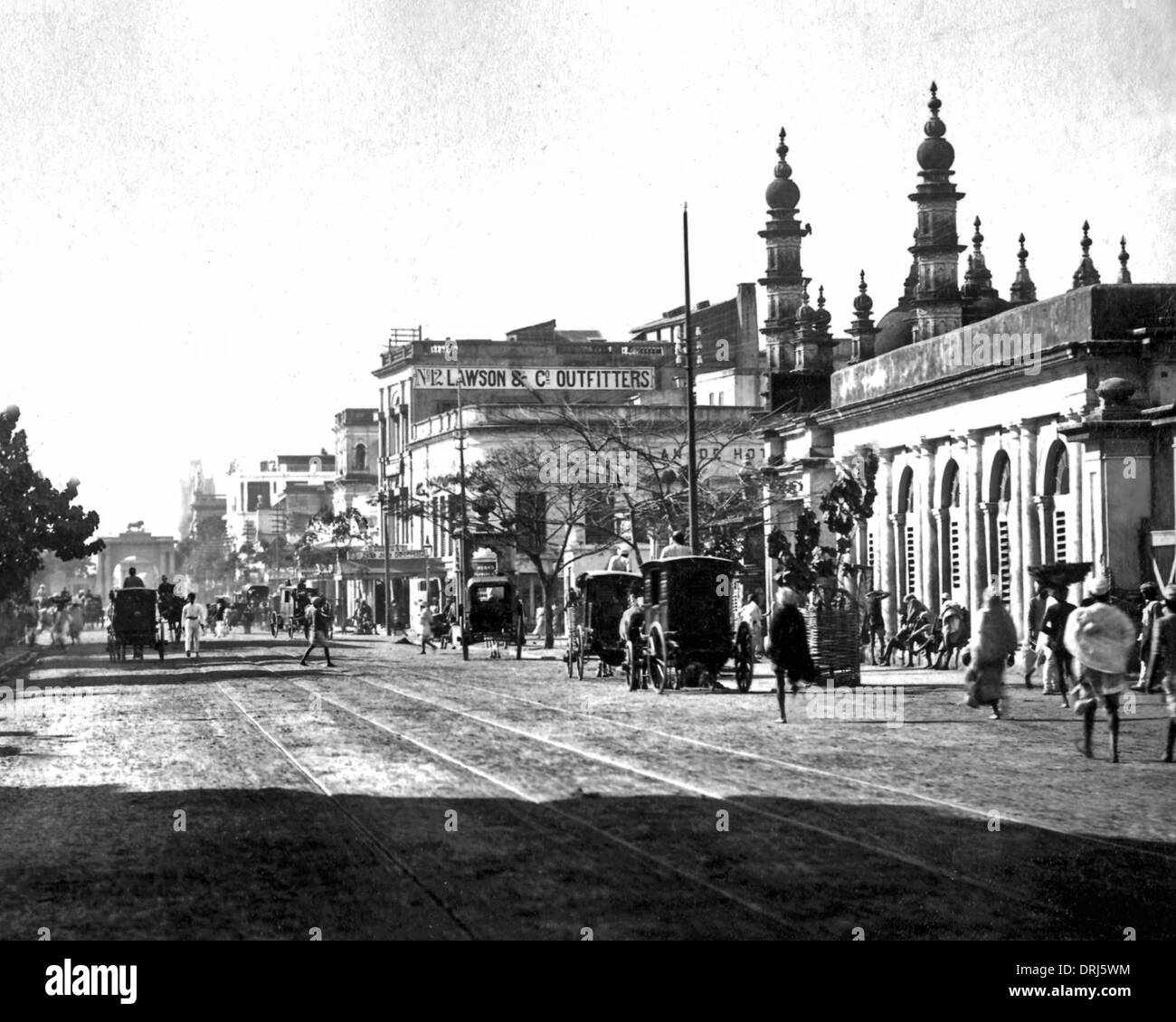 Dharamtolla Street, Calcutta (Kolkata), India Stock Photo - Alamy