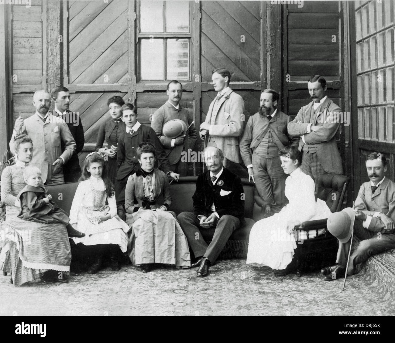 Lord and Lady Dufferin, family and staff, India Stock Photo - Alamy