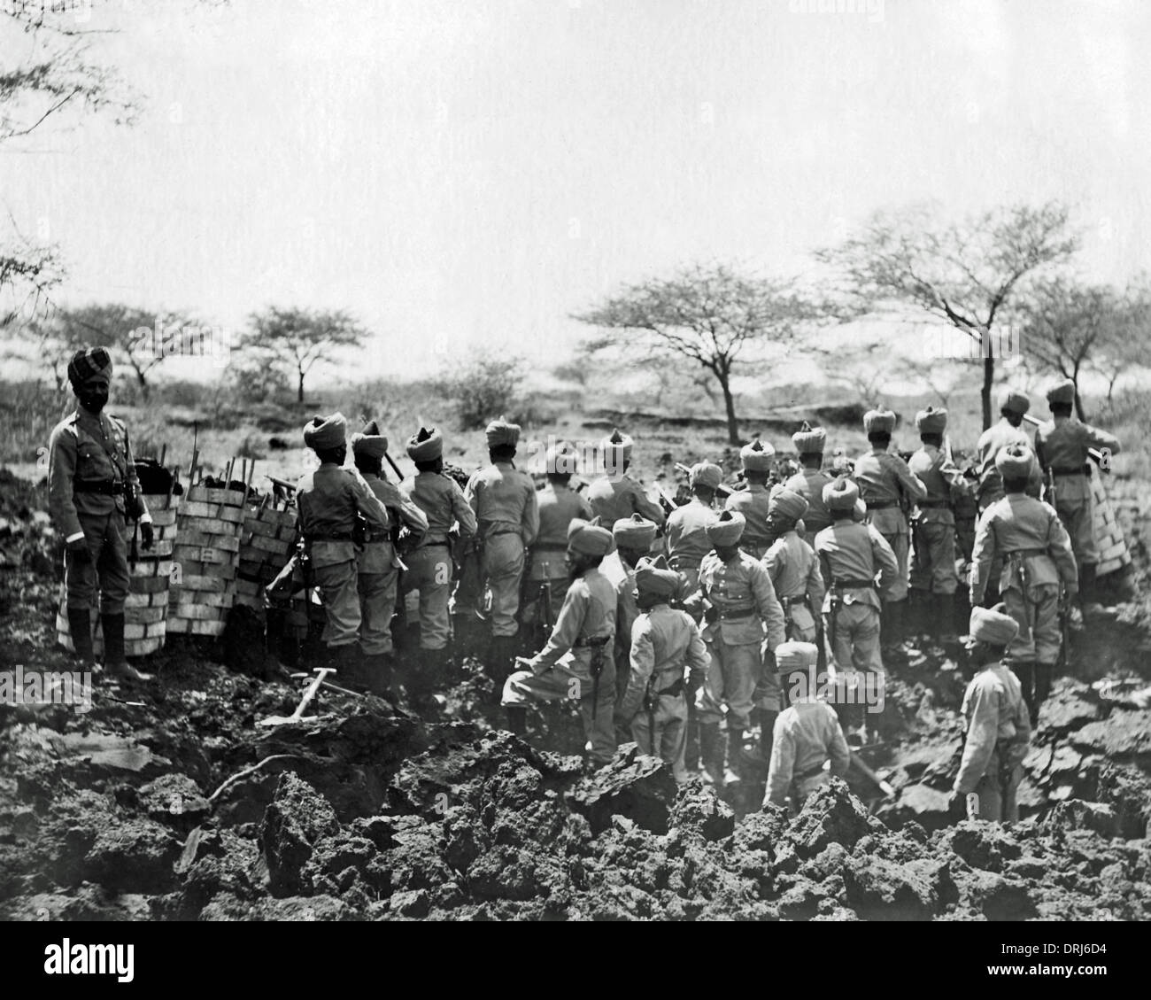 Indian sappers in a mine hole Stock Photo - Alamy