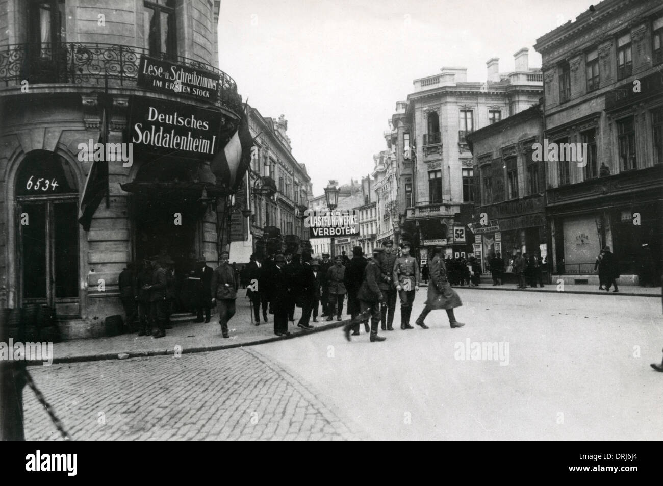 Street scene in Bucharest, Romania, WW1 Stock Photo - Alamy