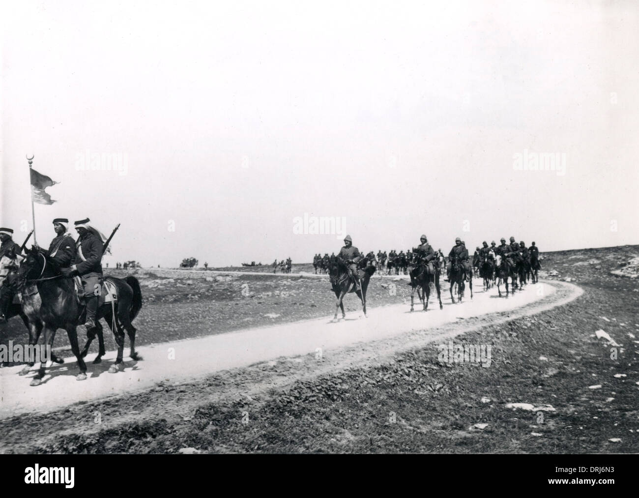 Turkish cavalry crossing Sinai desert, Egypt, WW1 Stock Photo: 66168623 ...