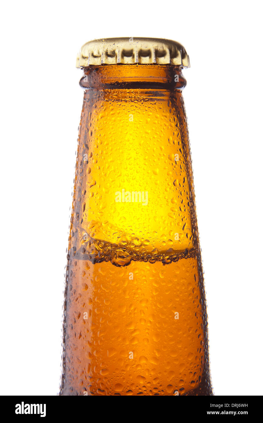 Bottle of beer with droplets Stock Photo - Alamy