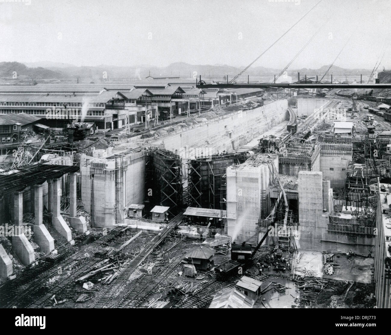 US Army building the Panama Canal, Central America Stock Photo - Alamy