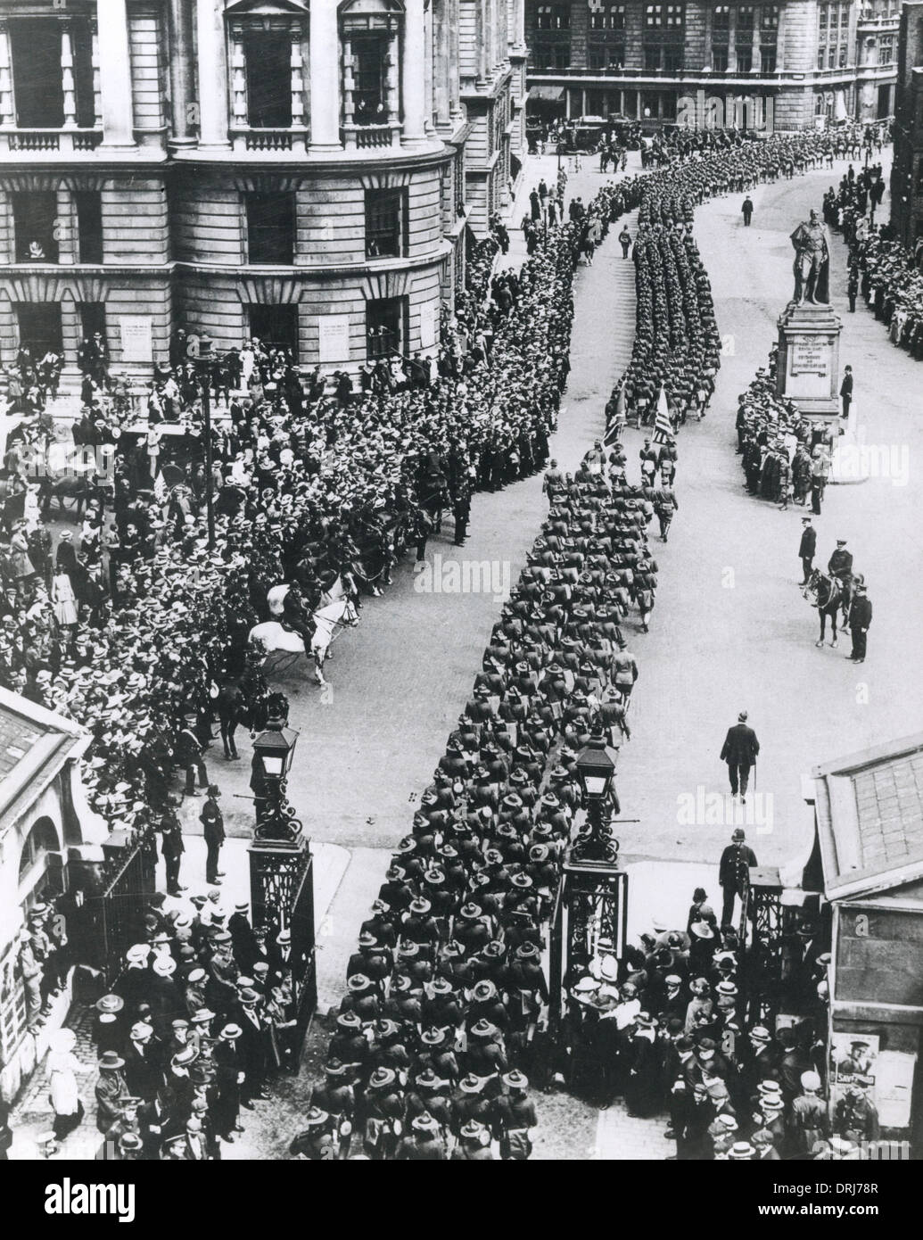 American troops marching through London, WW1 Stock Photo - Alamy