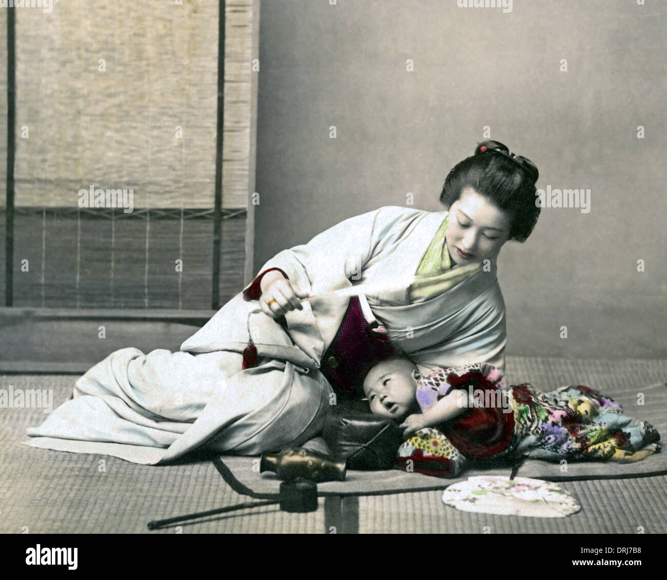 Woman and baby, Japan Stock Photo - Alamy