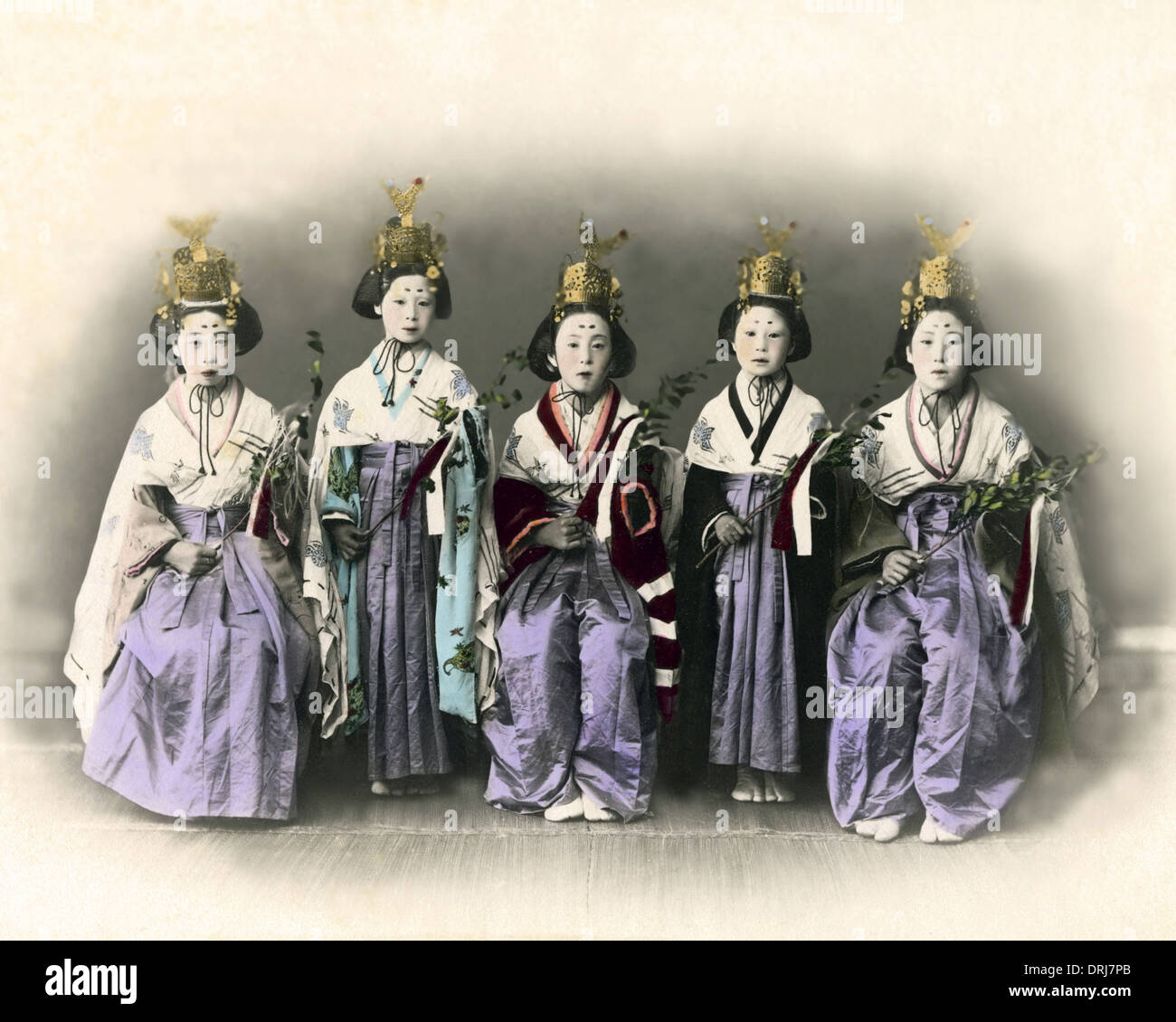 Miko, Shinto temple maidens, Japan Stock Photo - Alamy