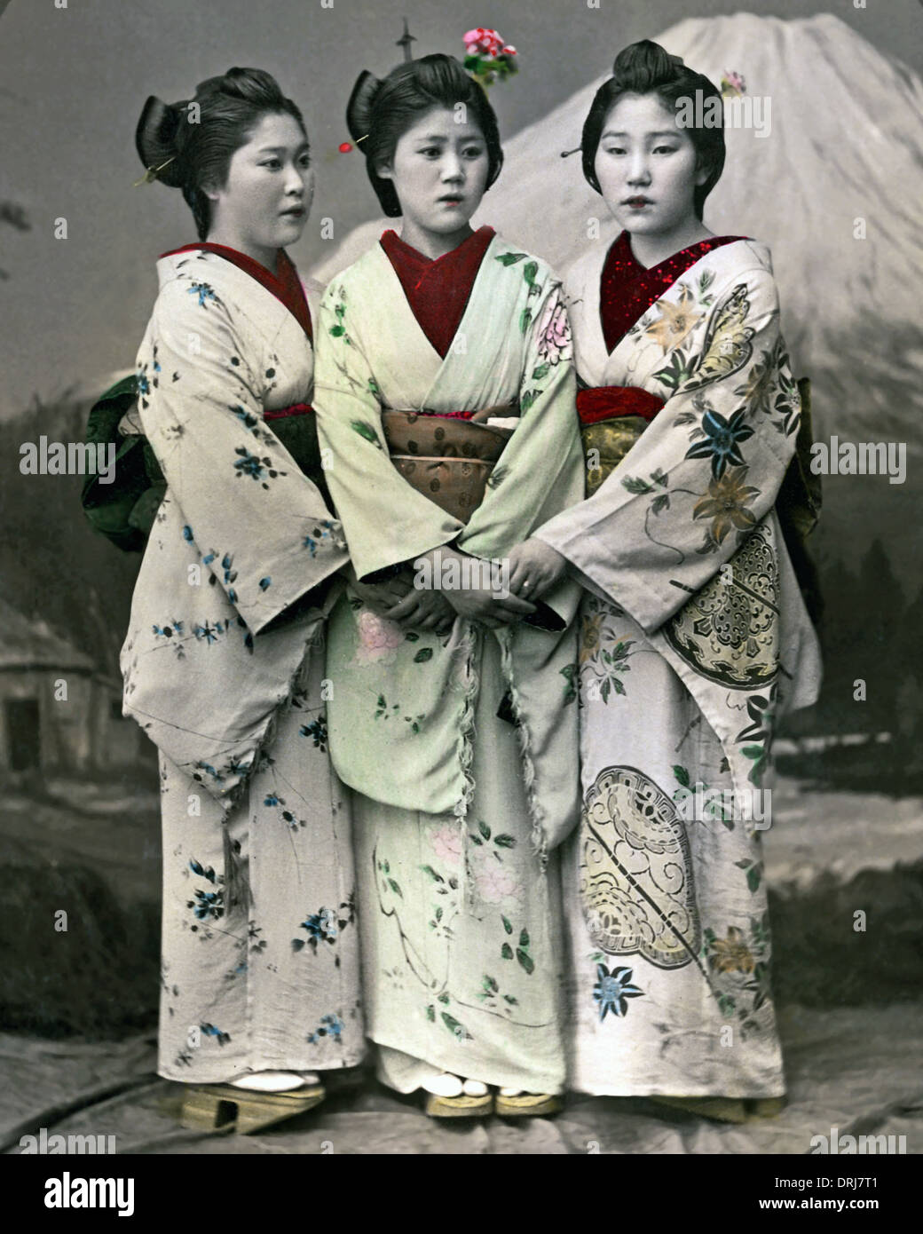 Three geishas, Japan Stock Photo - Alamy