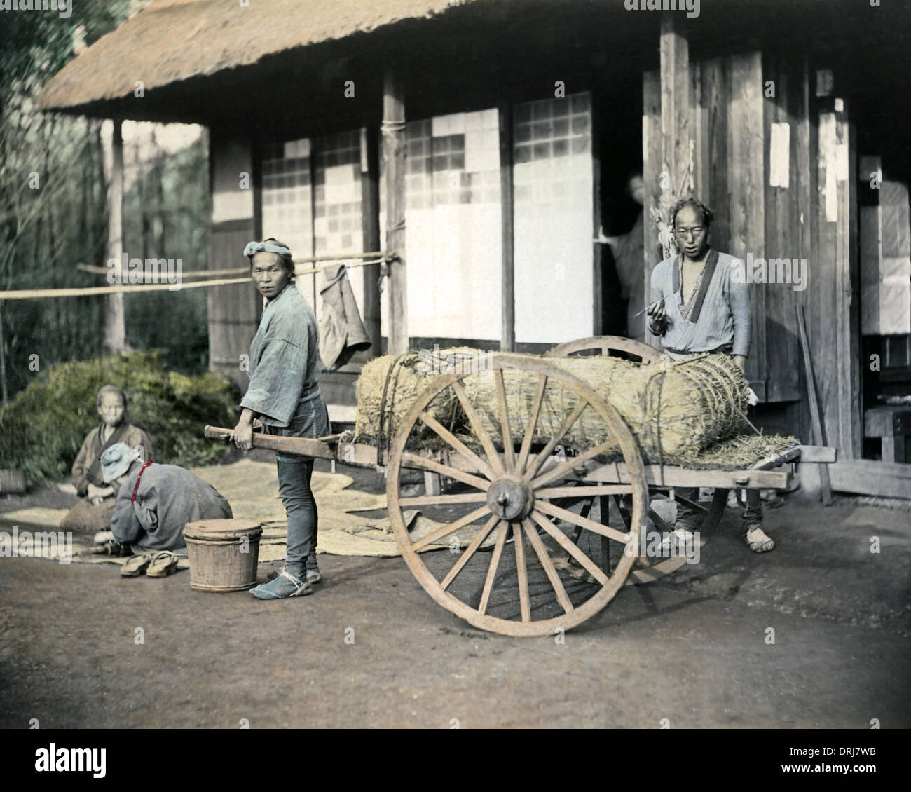 Men on cart hi-res stock photography and images - Alamy