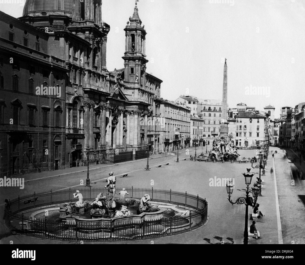 Piazza navona navona square Black and White Stock Photos & Images - Alamy