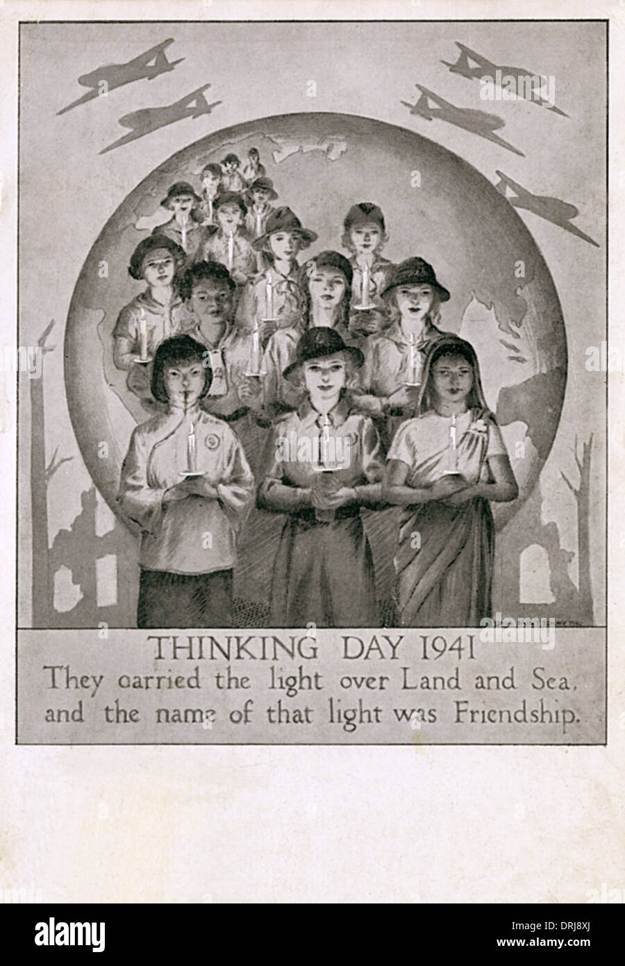 Girl Guides - 1941 - Thinking Day Stock Photo - Alamy