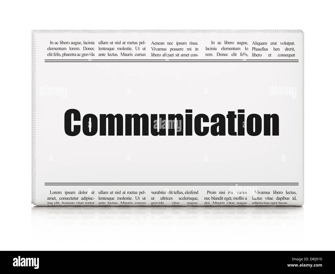 Advertising concept: newspaper headline Communication Stock Photo - Alamy