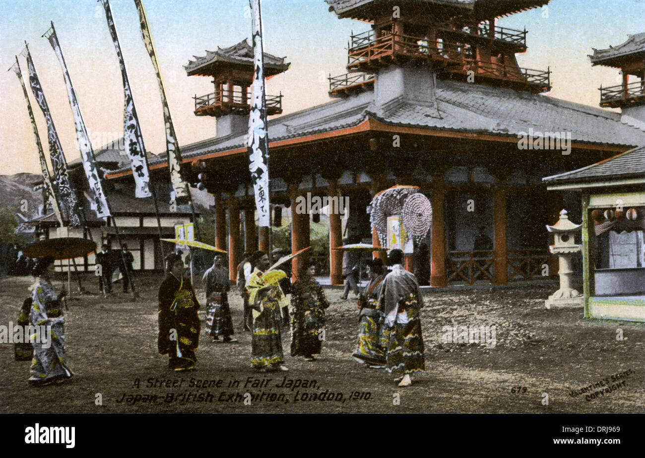 Recreation of a traditional Japanese street scene Stock Photo - Alamy