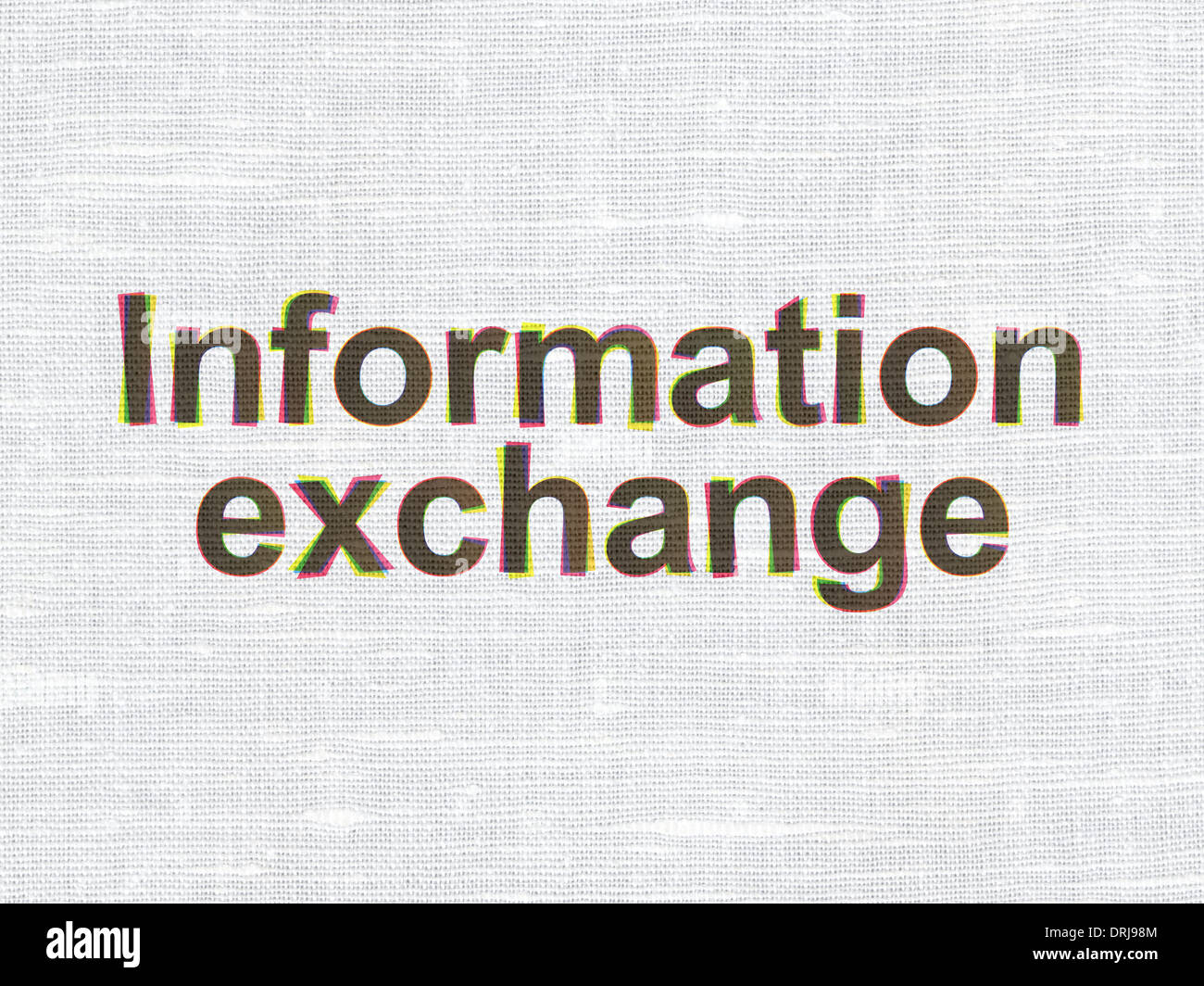 Data concept: Information Exchange on fabric texture background Stock ...