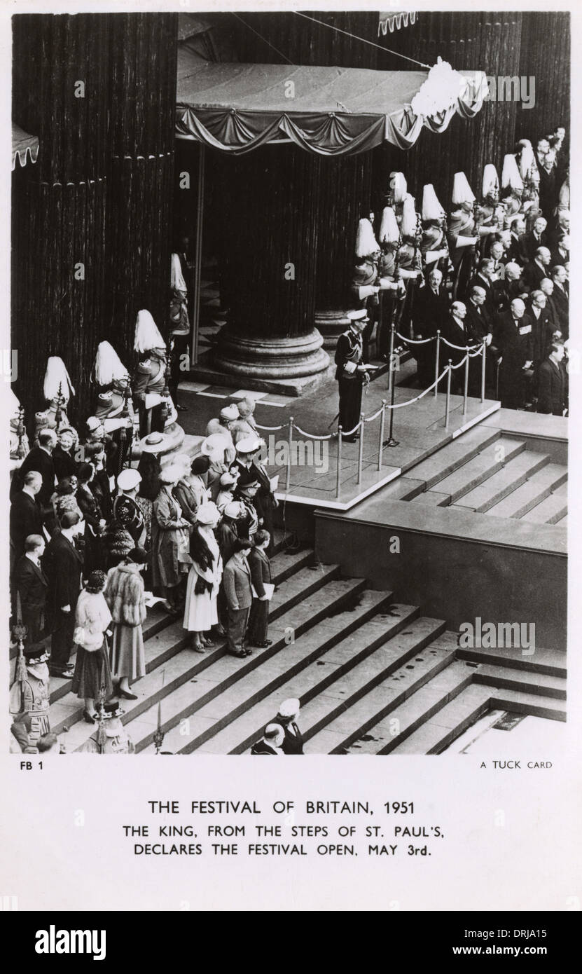 Festival of Britain 1951- King George VI opens the Festival Stock Photo ...