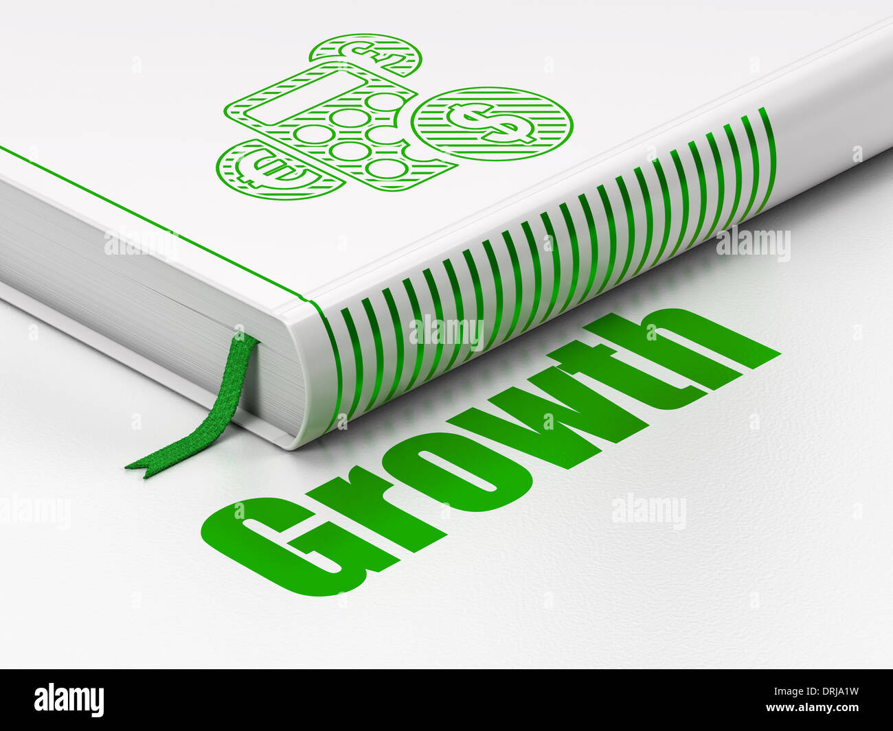 Finance concept: book Calculator, Growth on white background Stock ...