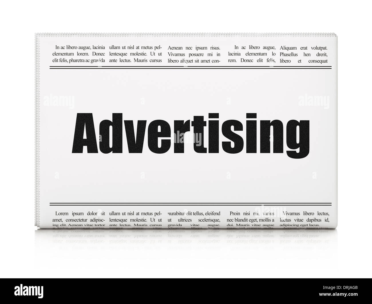 Marketing concept: newspaper headline Advertising Stock Photo - Alamy