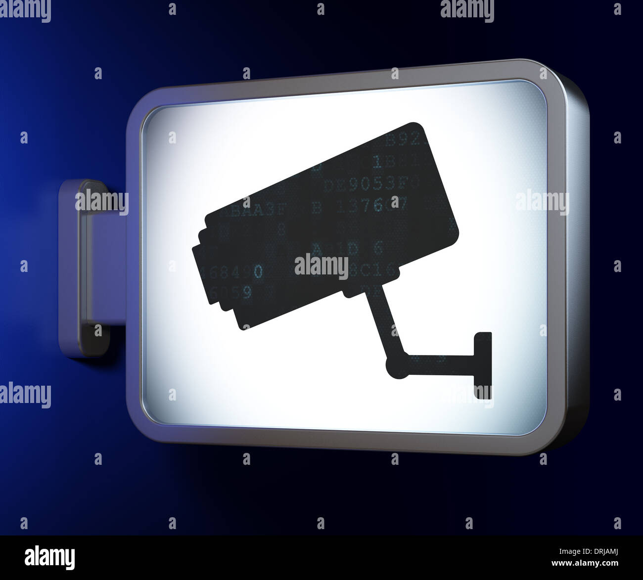 Protection concept: Cctv Camera on billboard background Stock Photo - Alamy