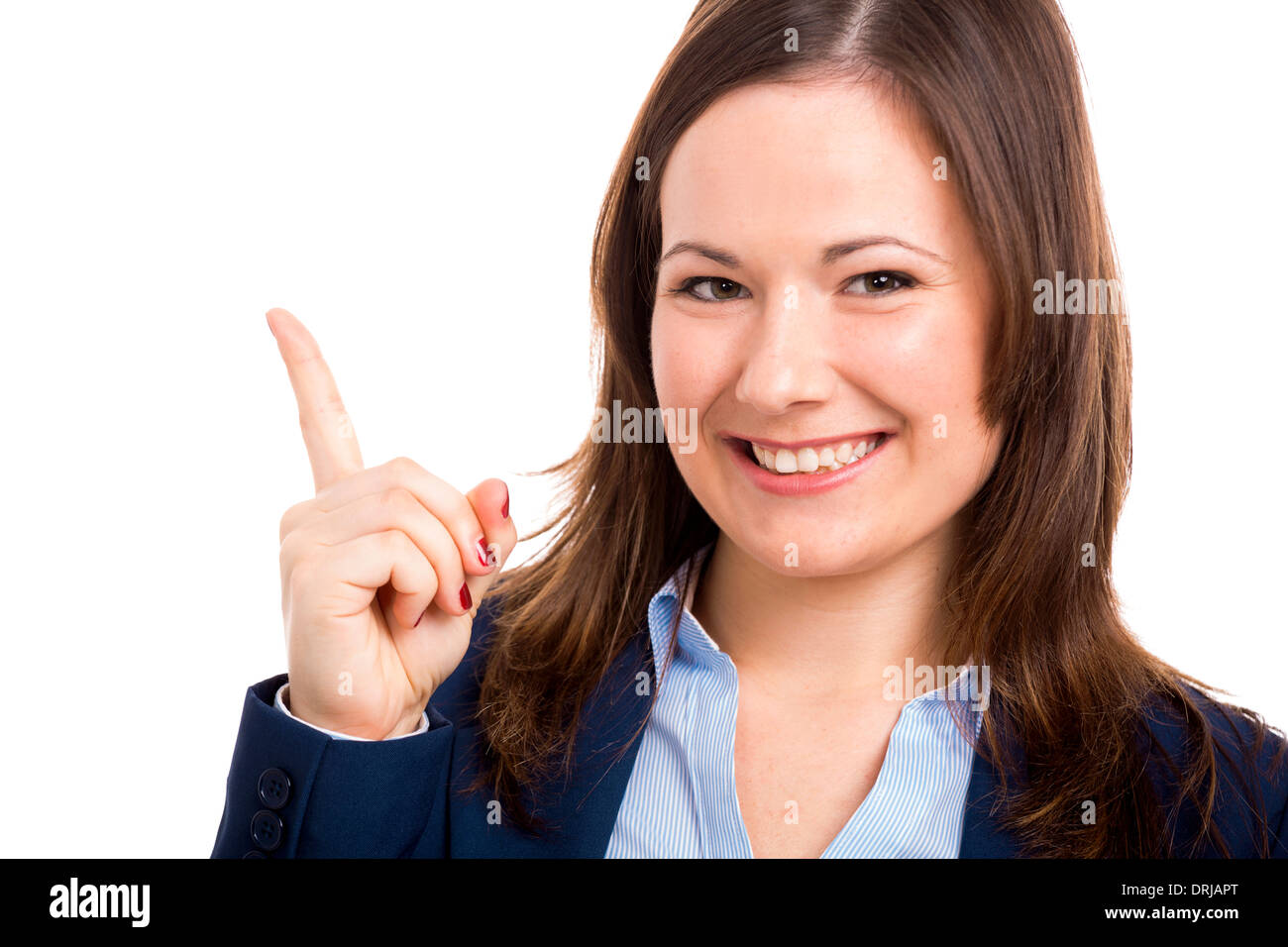Attractive business woman pointing her finger hi-res stock photography ...