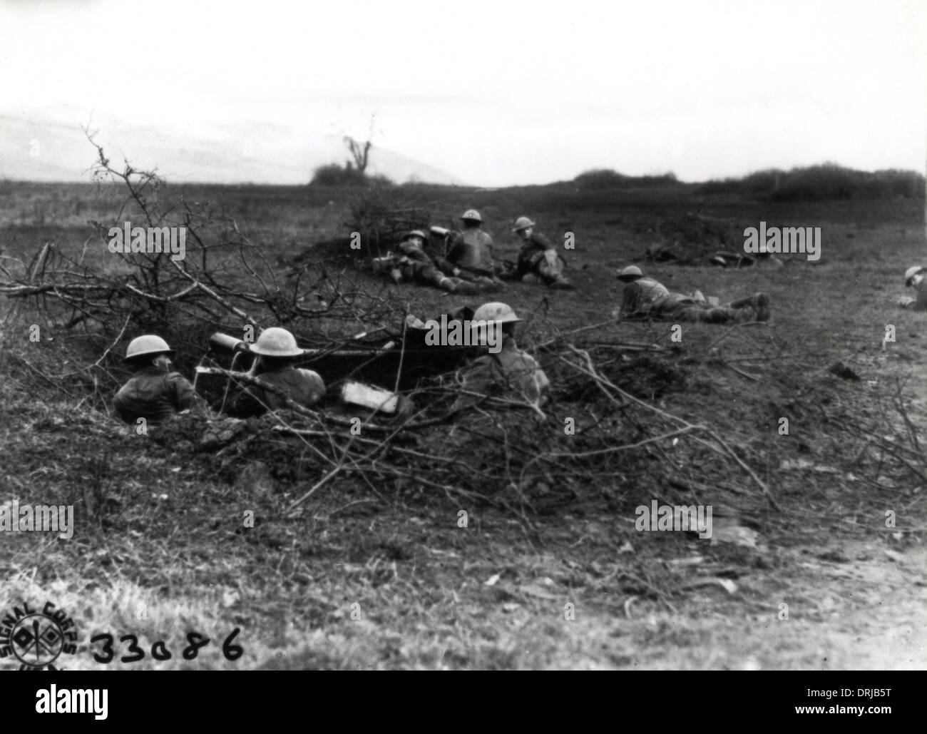 American machine gun crews, Western Front, WW1 Stock Photo - Alamy