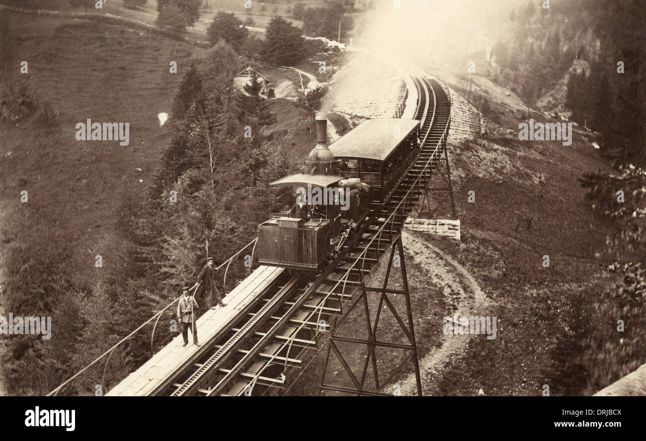 Swiss Rack Railway at Rigi Kulm, Switzerland Stock Photo - Alamy