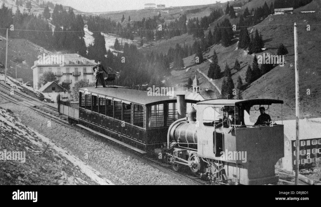 Swiss Rack Railway at Rigi Kulm, Switzerland Stock Photo - Alamy