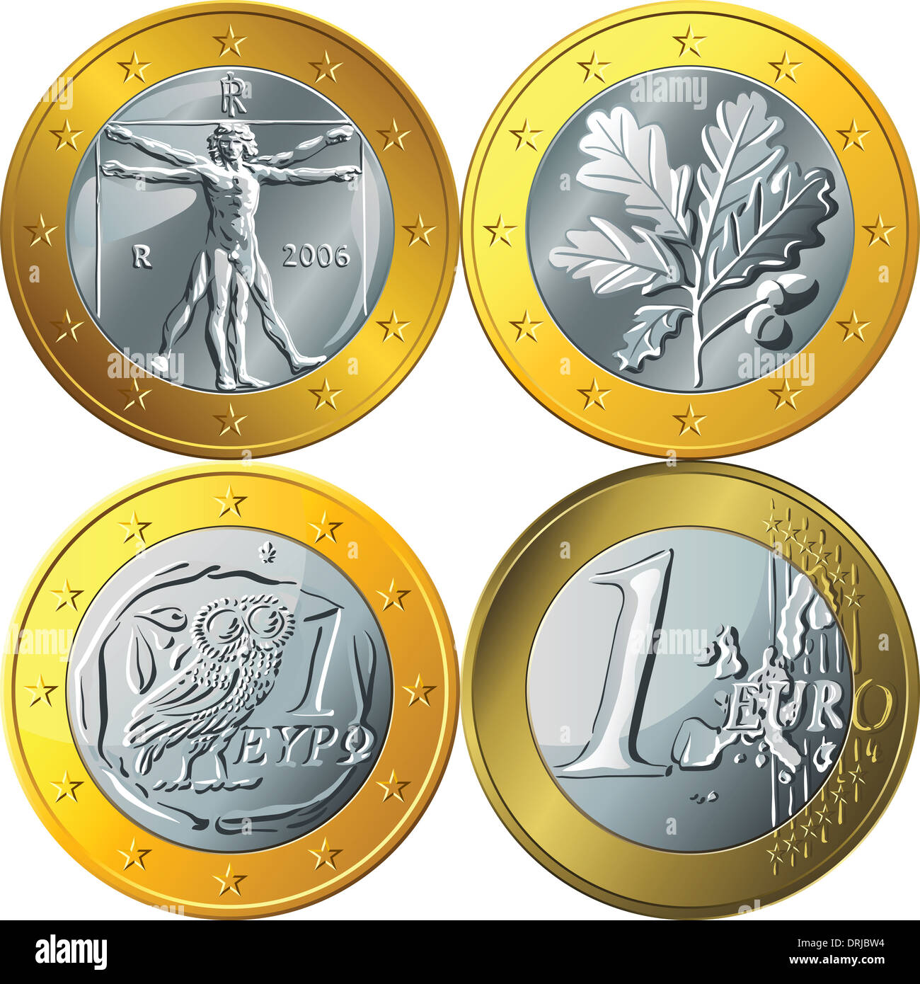 German euro coin Cut Out Stock Images & Pictures - Alamy