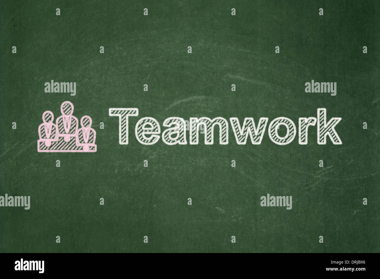 Business concept: Business Team and Teamwork on chalkboard background ...