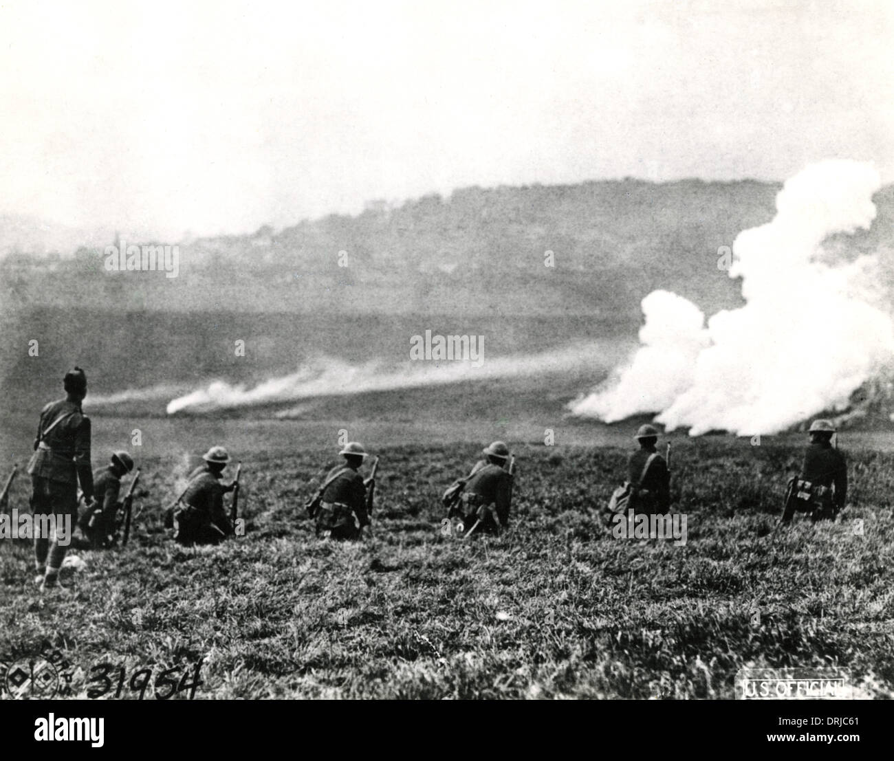 American troops in action near Le Nefour, France, WW1 Stock Photo - Alamy