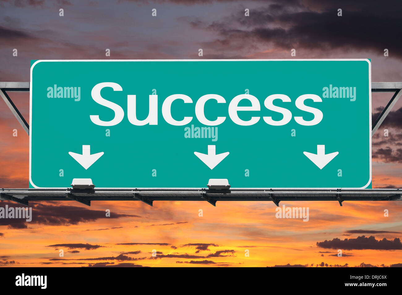 Freeway to Success Road Sign Stock Photo - Alamy