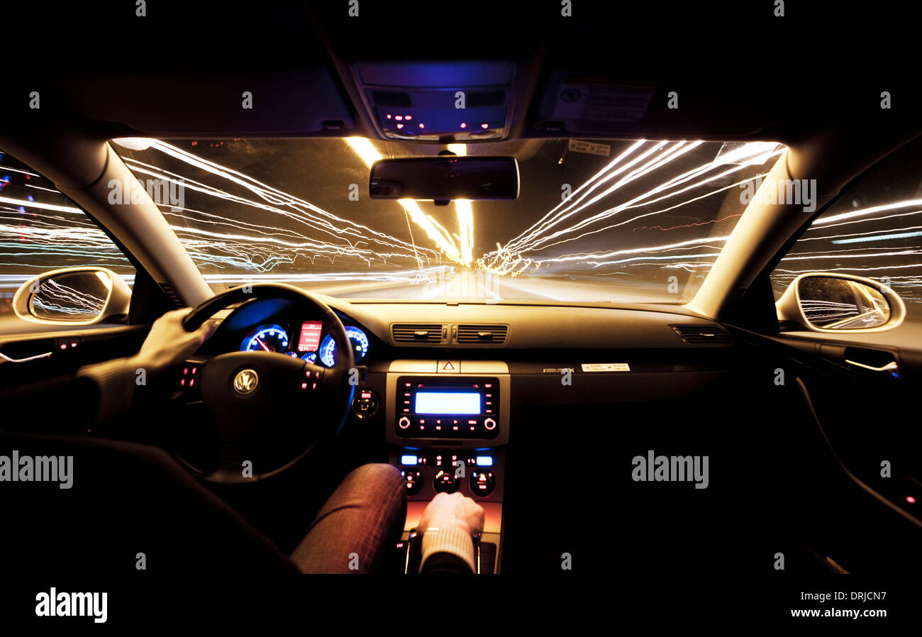 Man drive a car at high speed.Sweden Stock Photo - Alamy