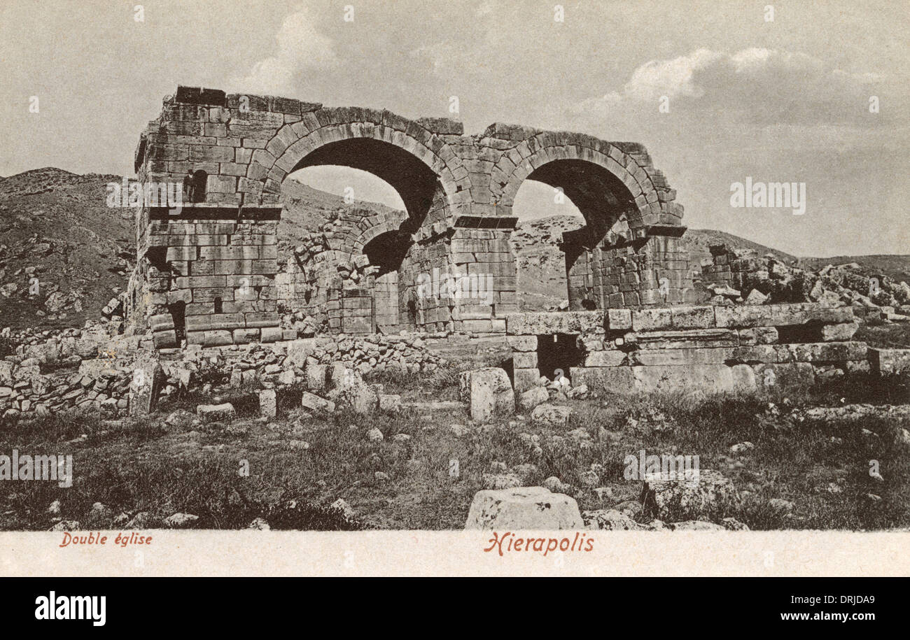 Turkey - Hierapolis - Temple ruins Stock Photo - Alamy