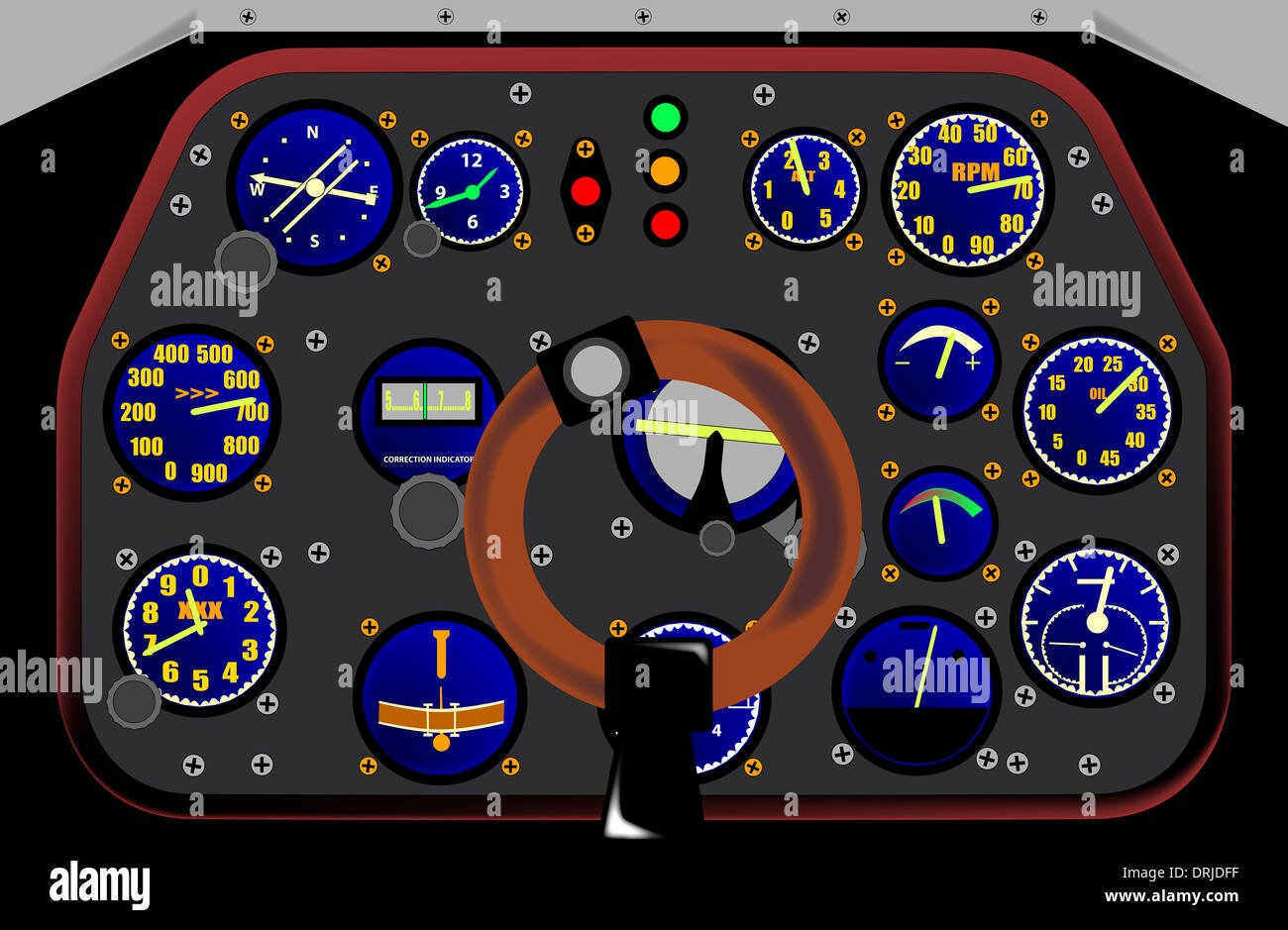 Control Panel of a WWII fighter plane in action Stock Photo - Alamy