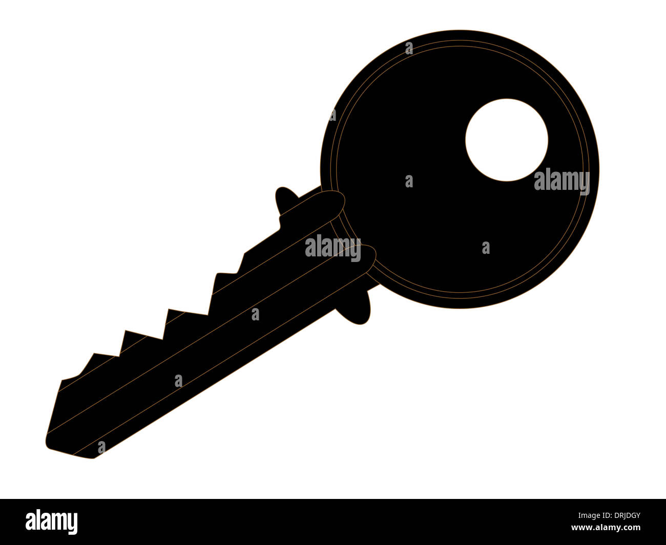 Silhouette of a common latch key Stock Photo - Alamy