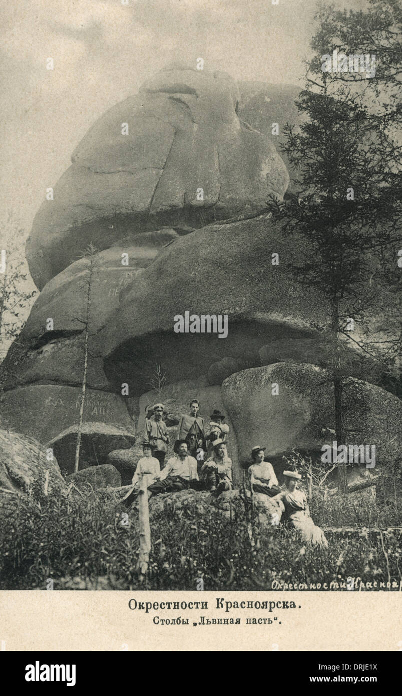 Rock in Krasnoyarsk Region, Siberia, Russia Stock Photo - Alamy