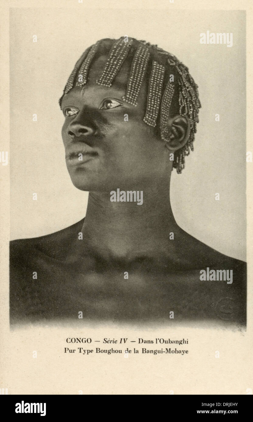 Native man from the Congo with striking hair Stock Photo - Alamy