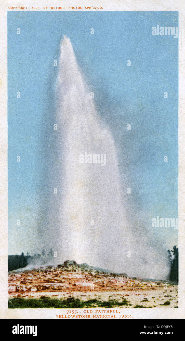 Yellowstone geysers geyser spout hi-res stock photography and images ...