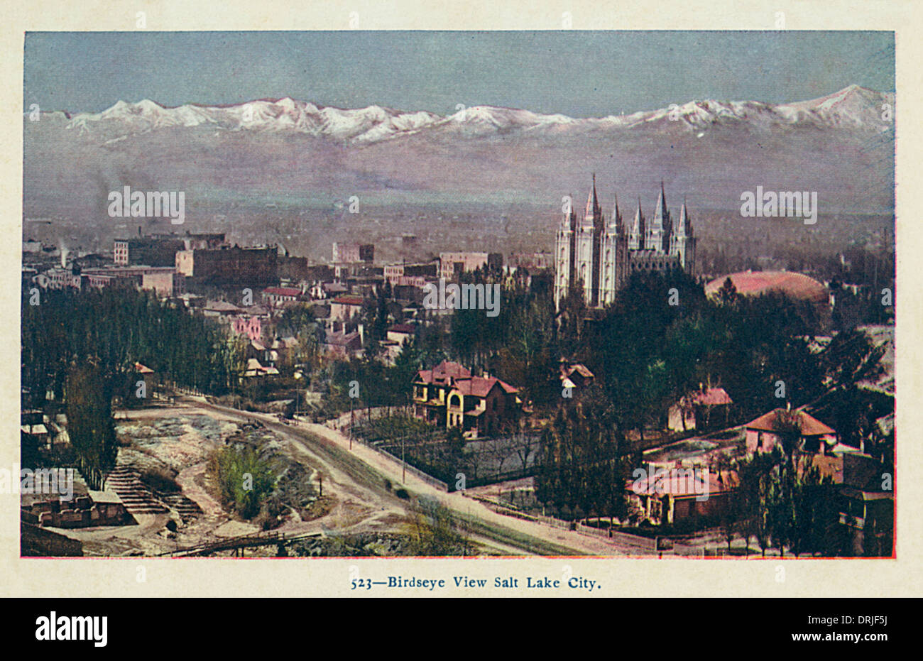 Salt Lake City, Utah, USA - Birdseye View Stock Photo - Alamy