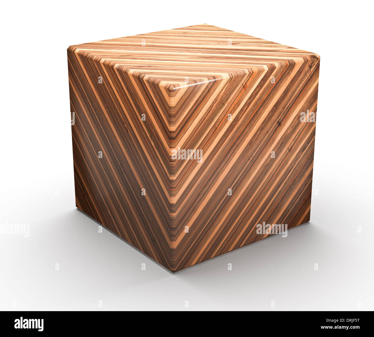wooden geometric shapes cube Isolated on white background Stock Photo ...