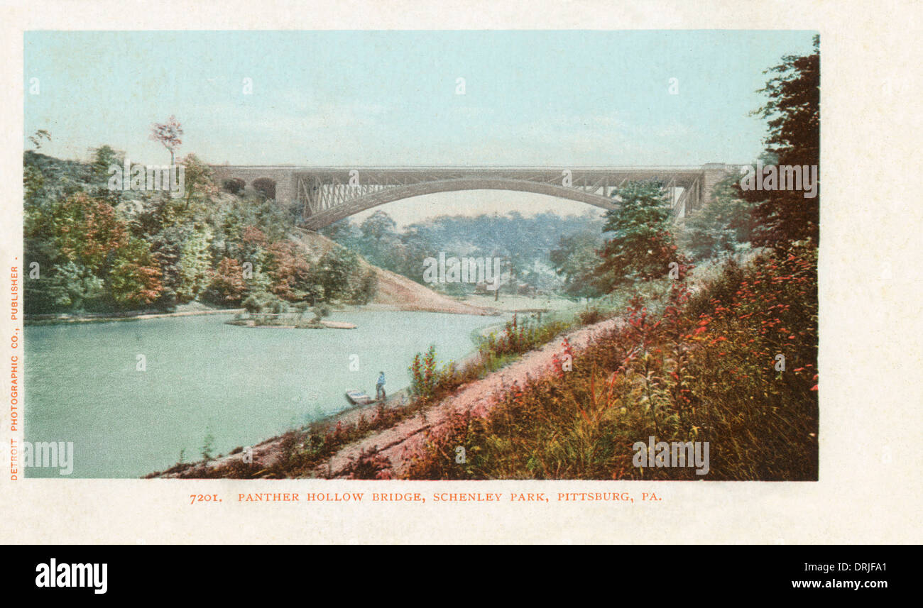 Panther Hollow Bridge, Schenley Park, Pittsburg, USA Stock Photo - Alamy