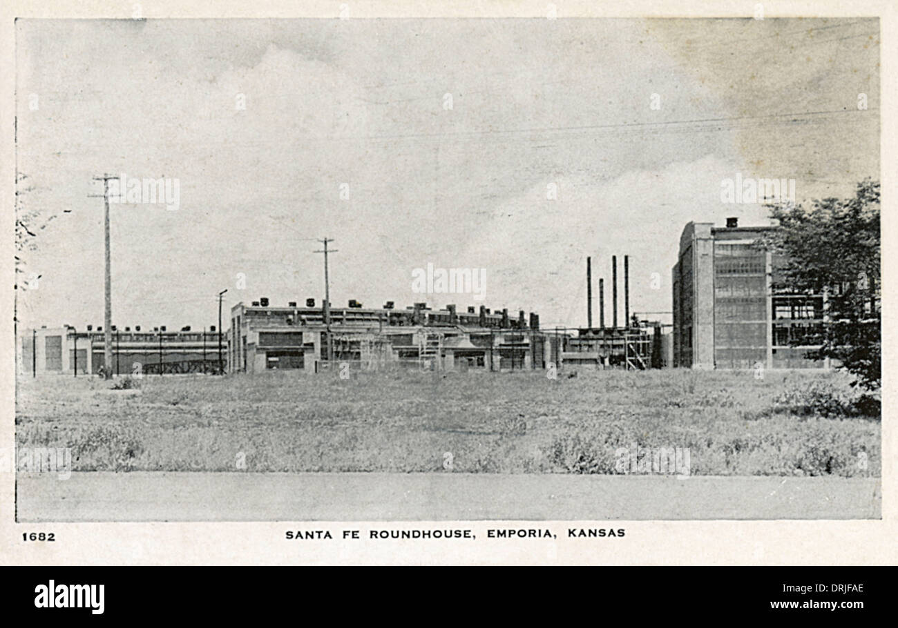 Santa Fe Roundhouse, Emporia, Kansas, USA Stock Photo - Alamy