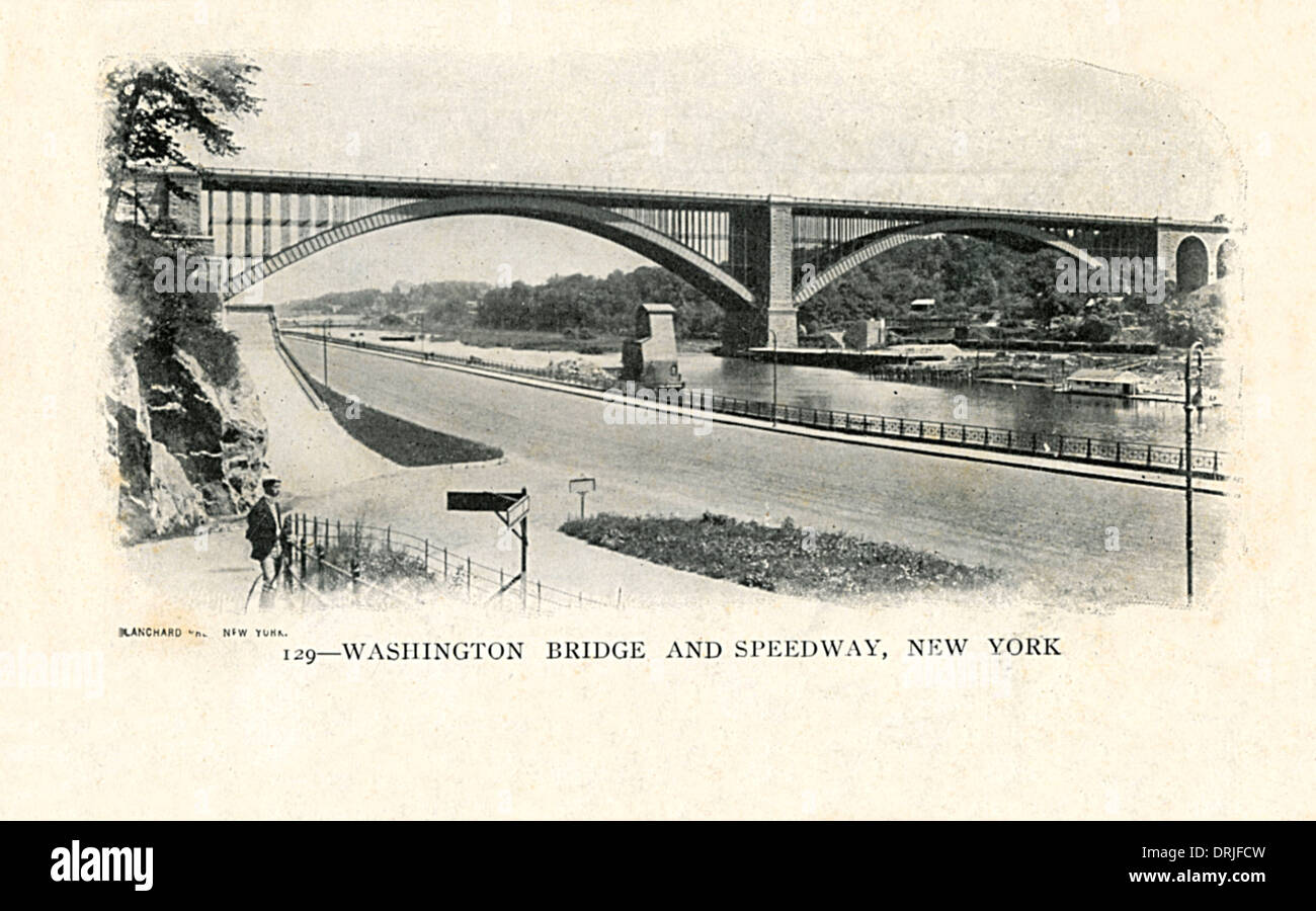 Washington Bridge and Speedway, New York, USA Stock Photo - Alamy