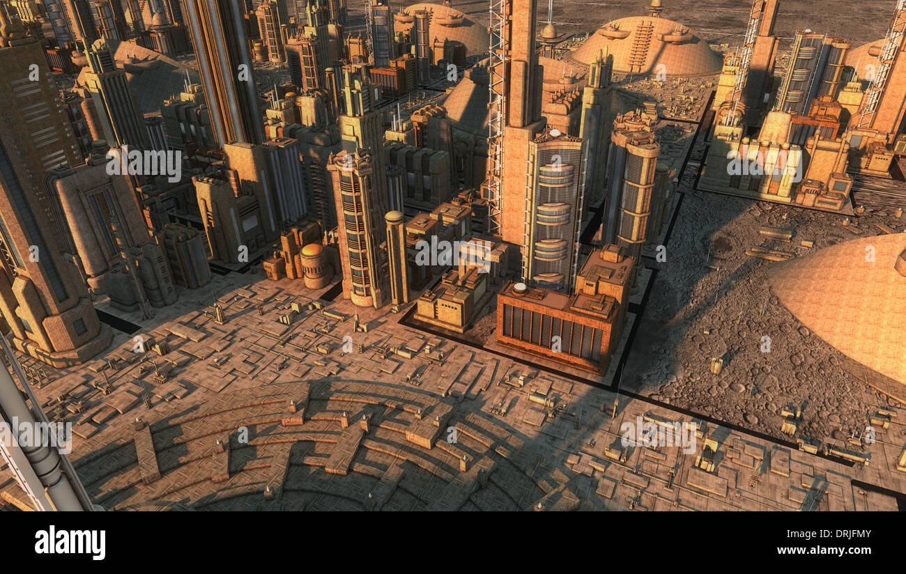 Futuristic city concept Stock Photo - Alamy