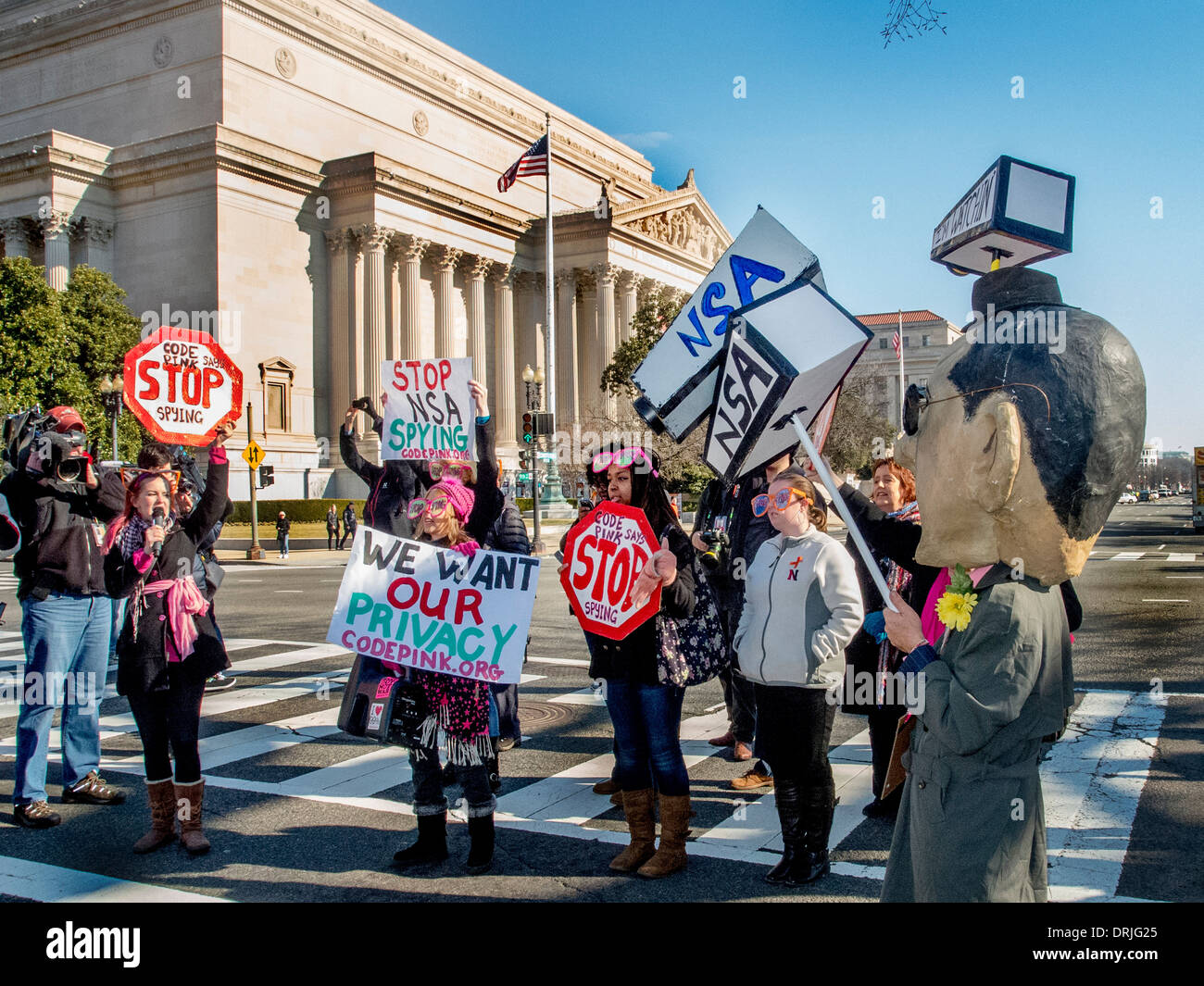 Protesters gather on Constitution Avenue in Washington, D.C. to protest ...