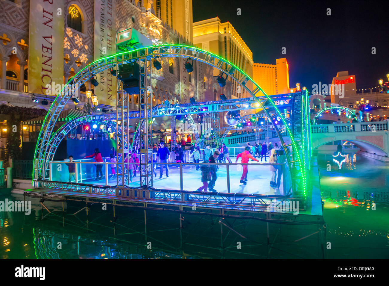 Ice rink near the Venetian Resort Hotel in Las Vegas Stock Photo - Alamy
