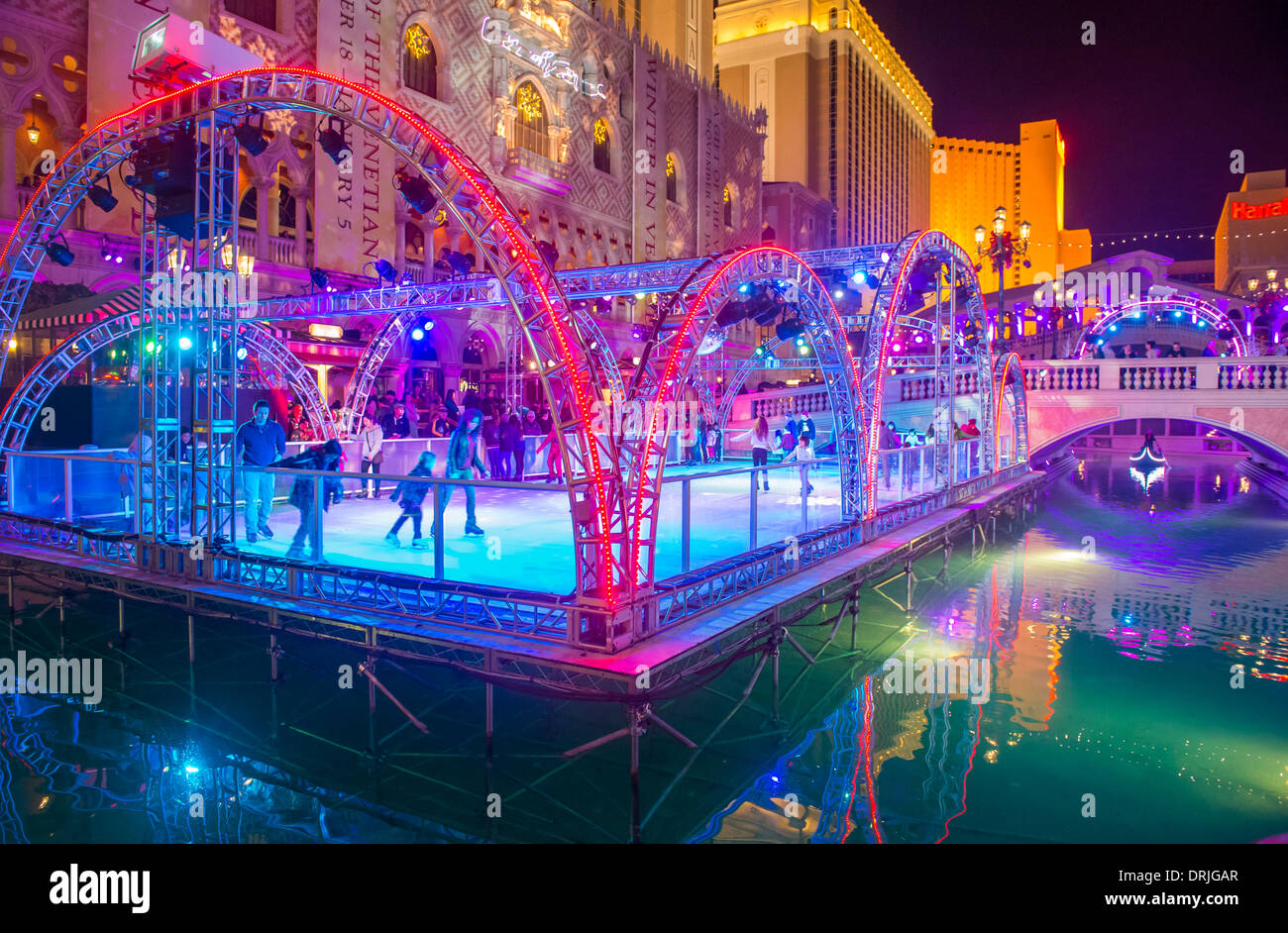 Ice rink near the Venetian Resort Hotel in Las Vegas Stock Photo - Alamy